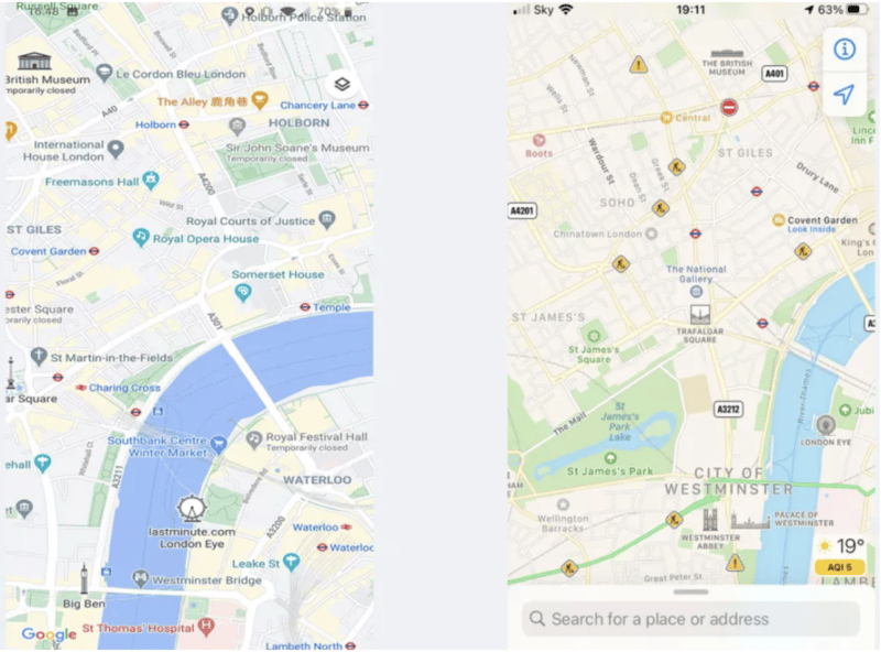 Google Maps vs. Apple Maps 2023 Comparison - Gadget Advisor
